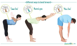 How to bend forward without stressing the spine