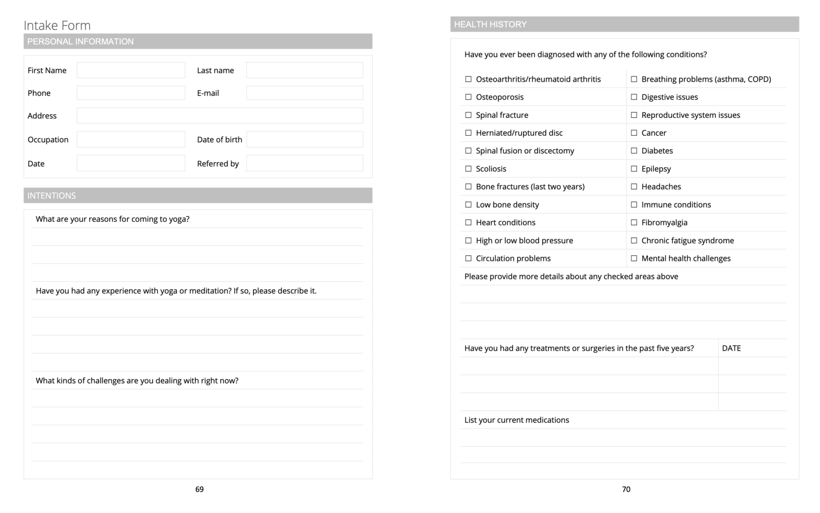 Yoga Student Profile: Workbook - Sequence Wiz